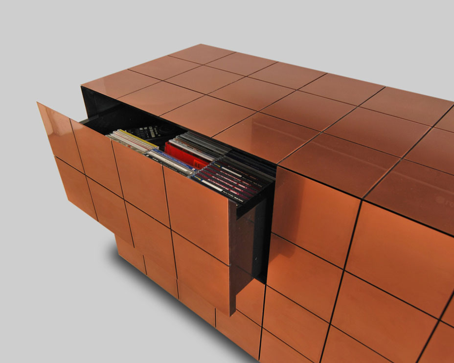 copper cupboard - Daan Mulder Interior & Furniture Design